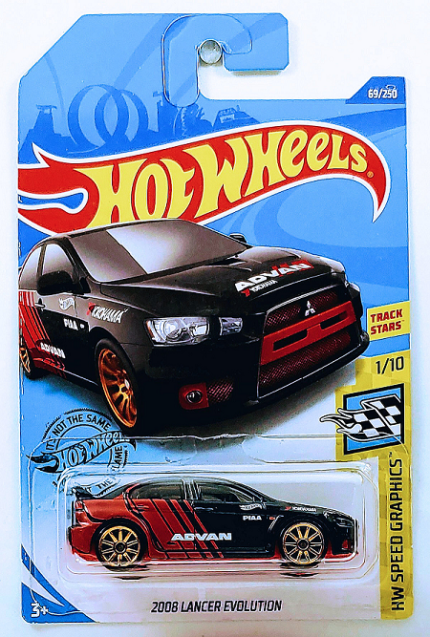 Hot Wheels – 2008 Lancer Evolution (GHC82) – Advan Red & Black – Crazy ...