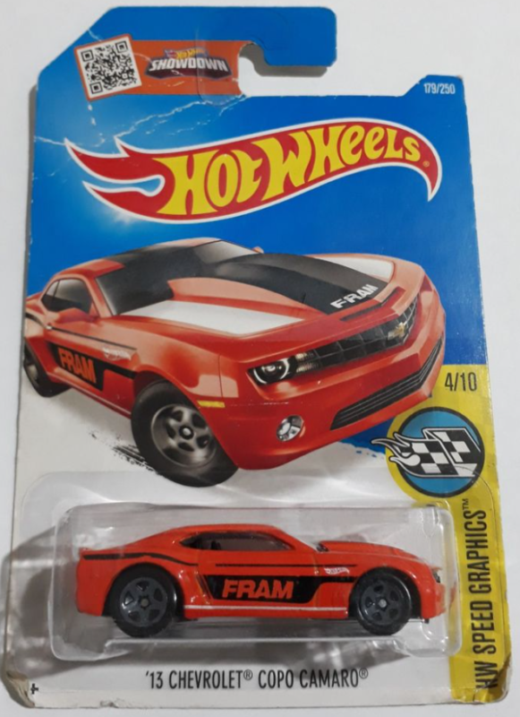 Hot Wheels 13 Chevrolet Copo Camaro Orange – DHR75 – Crazy 4 Diecasts