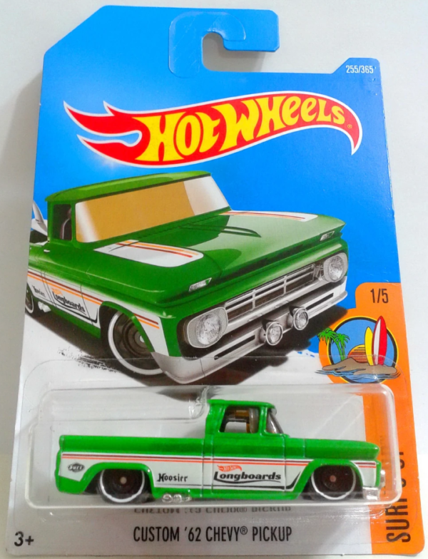 Hot Wheels Custom 62 Chevy Pickup Green – DTY41 – Crazy 4 Diecasts