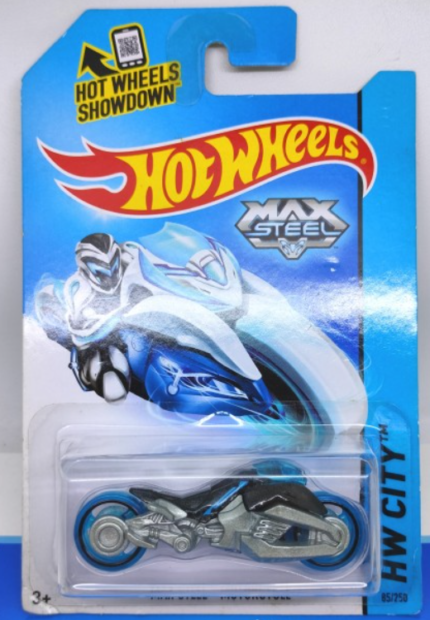 Hot Wheels Max Steel Motorcycle Blue – BFG20 – Crazy 4 Diecasts